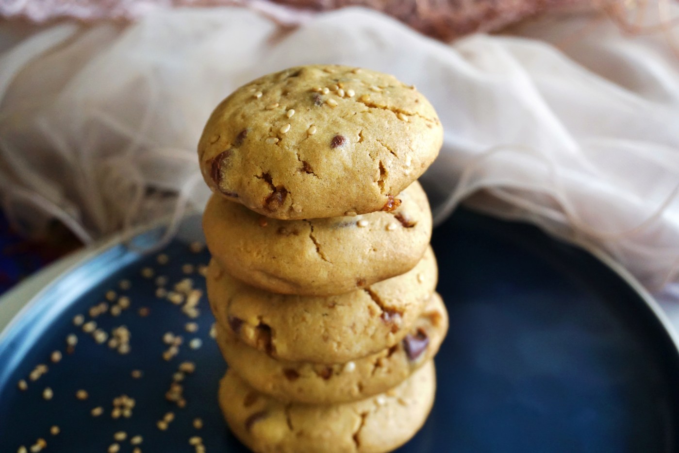 Sesame Jaggery Chocolate Chip Cookies | Til Gur Cookies - Live Laugh Love